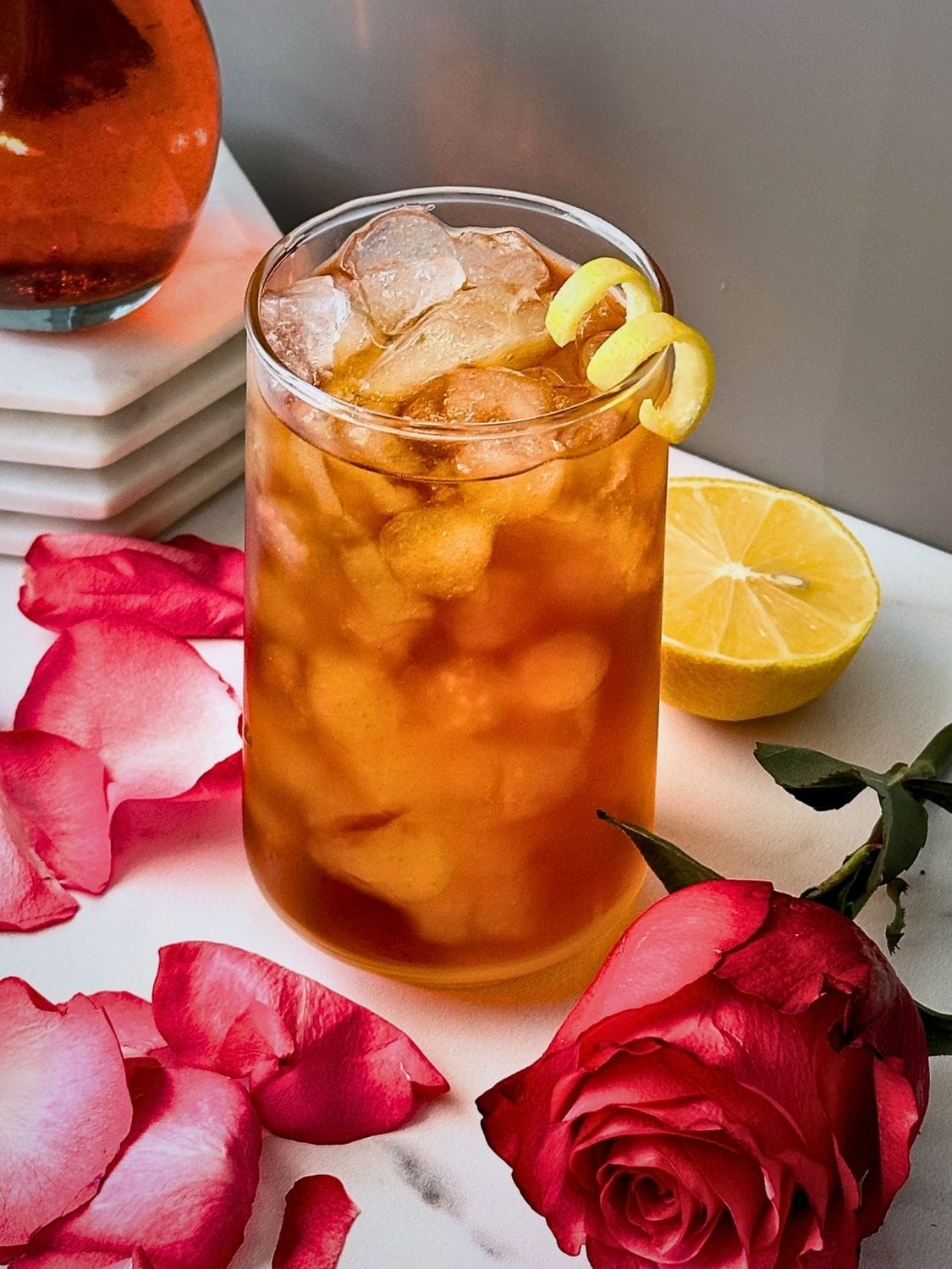 Homemade Rose Sweet Iced Tea - James Street Home