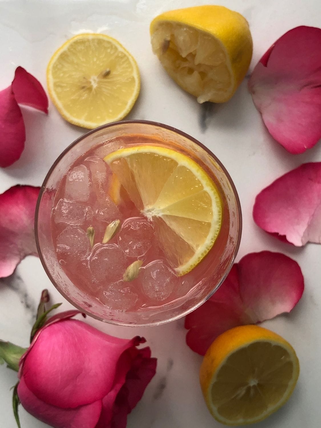 Homemade Rose Lemonade - A Different Pink Lemonade - James Street Home