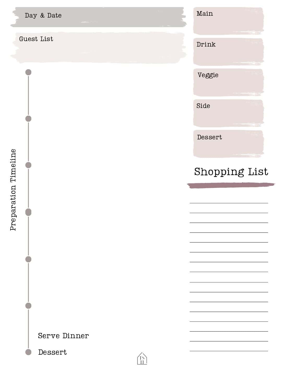 Printable Party Planner - James Street Home